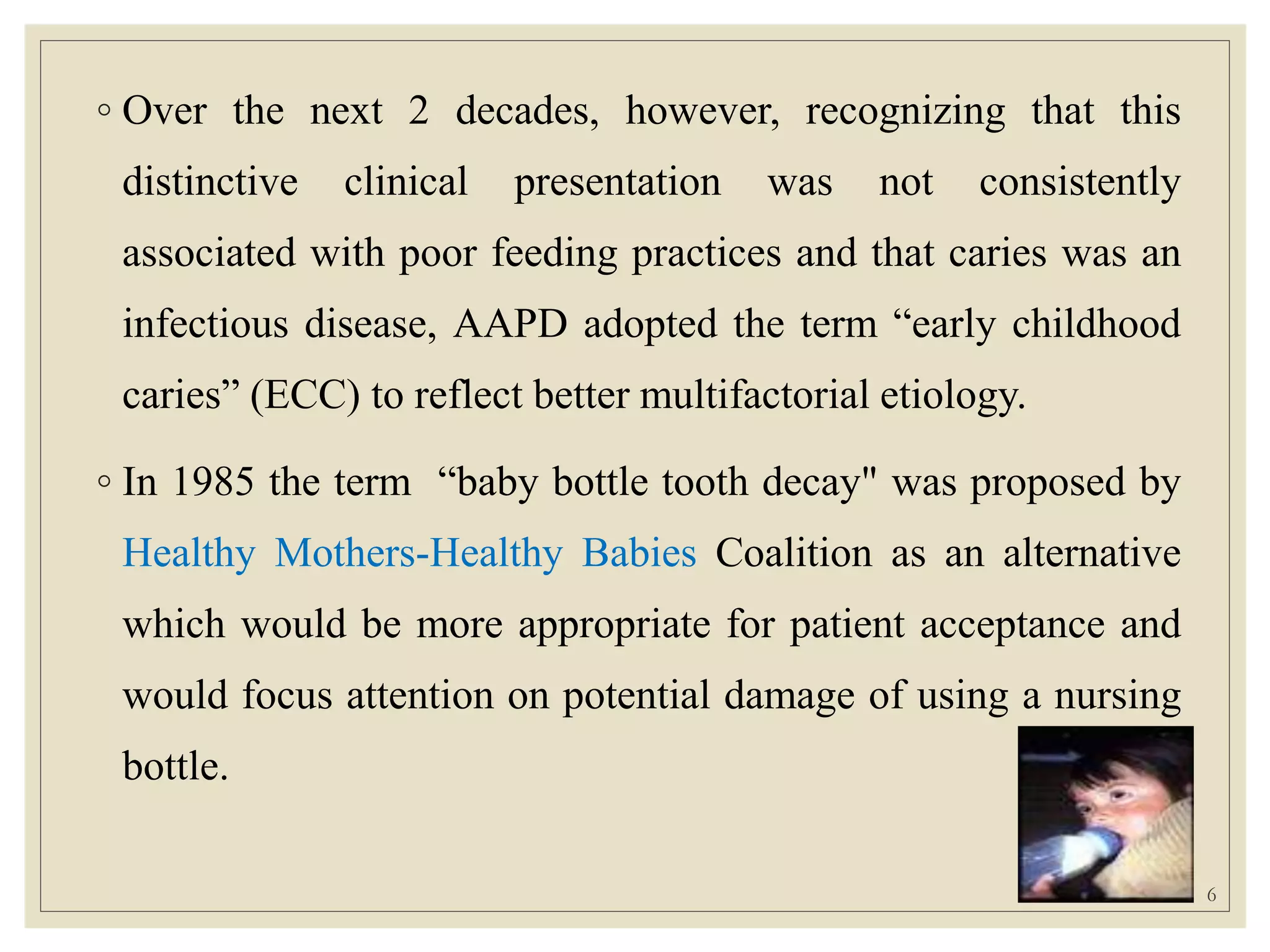 EARLY CHILDHOOD CARIES | PPTX