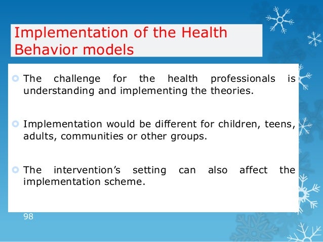 health behavior models