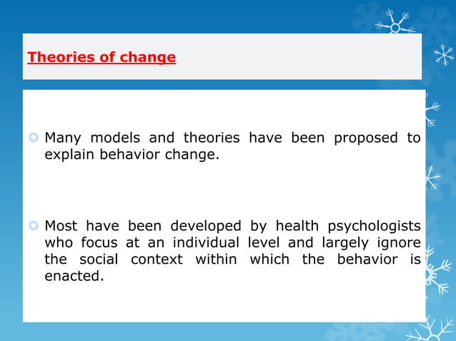 health behavior models | PPTX
