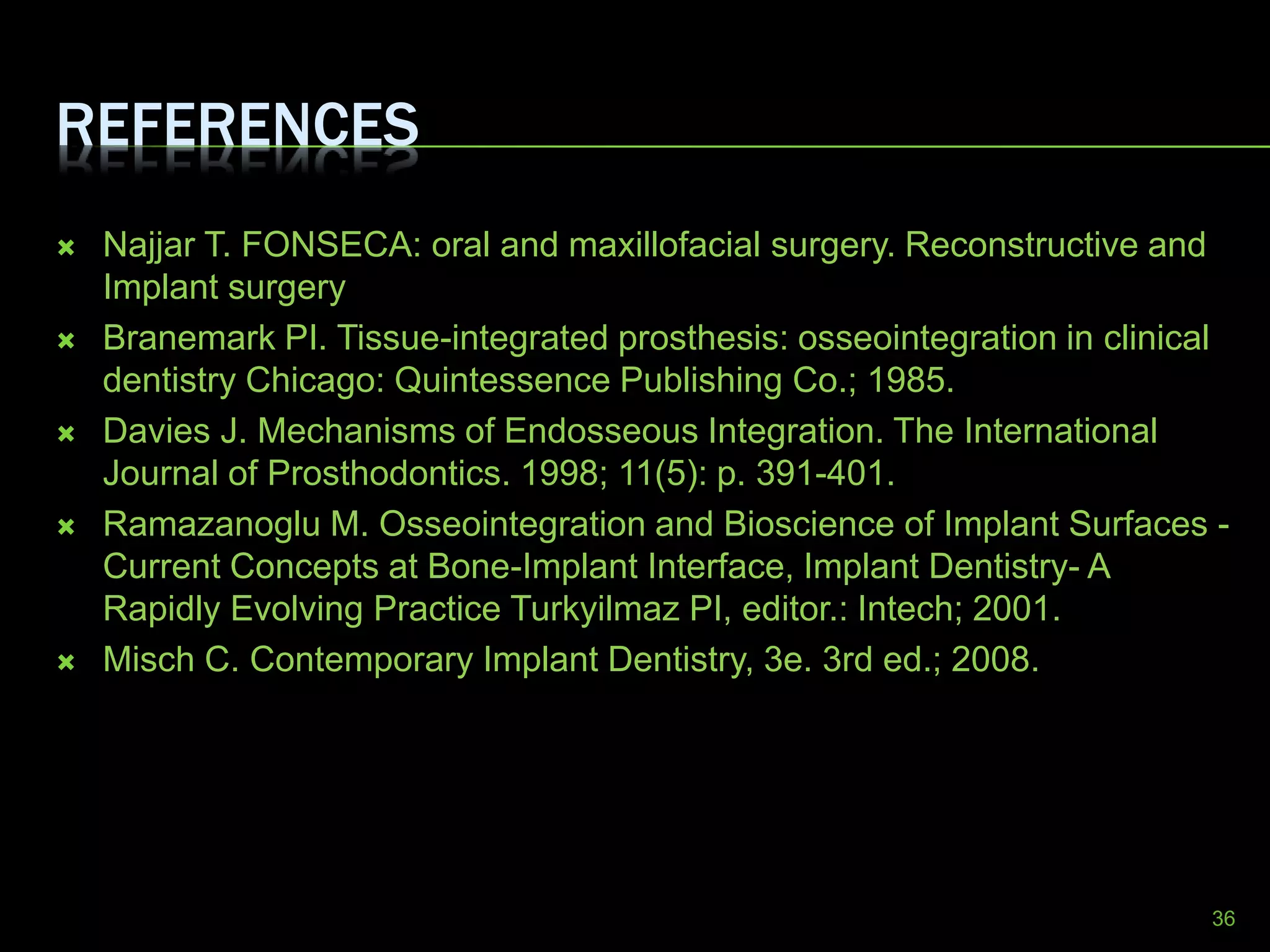 Osseointegration part 1 | PPTX