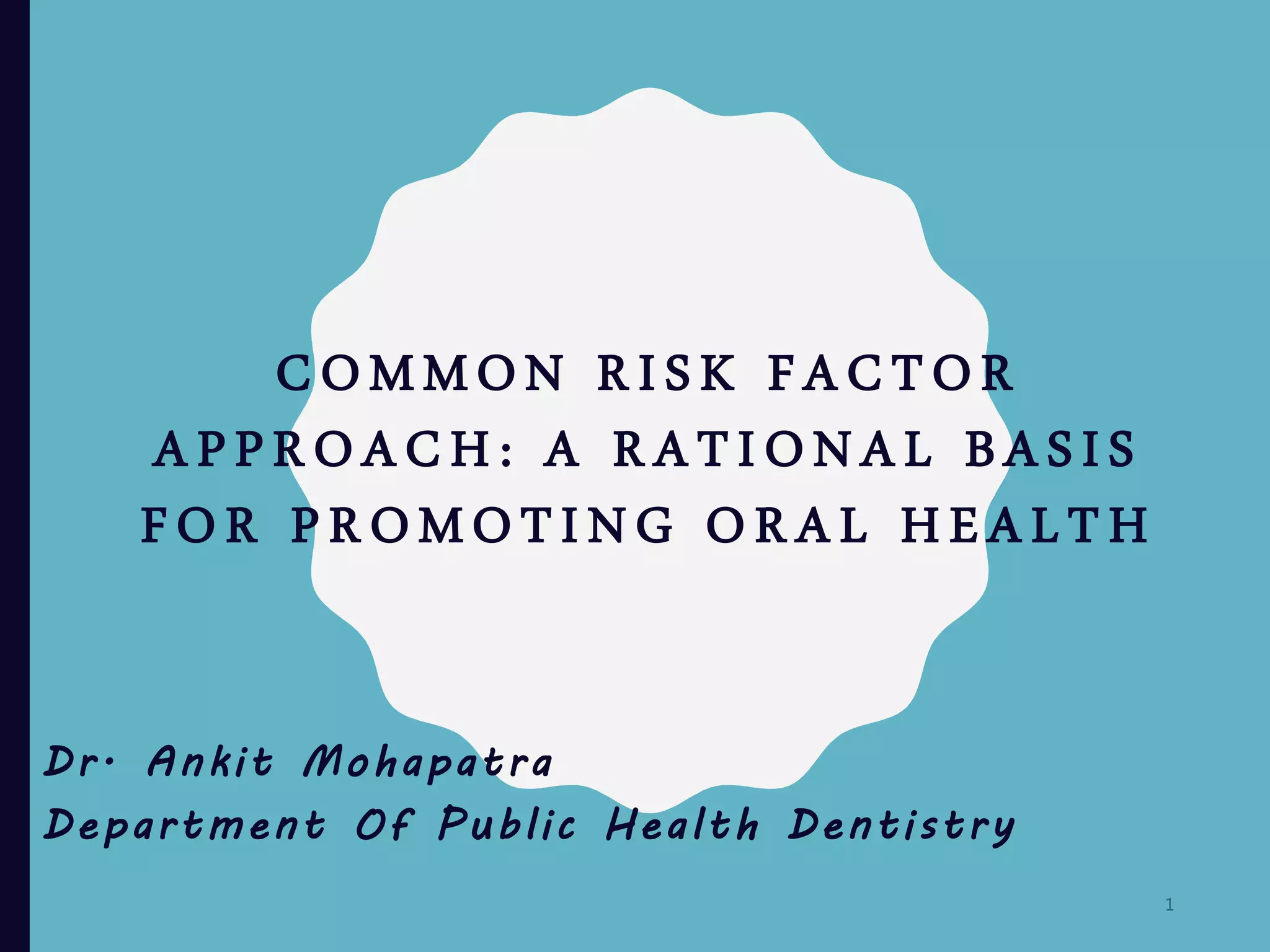 Common Risk Factor Approach | PPTX