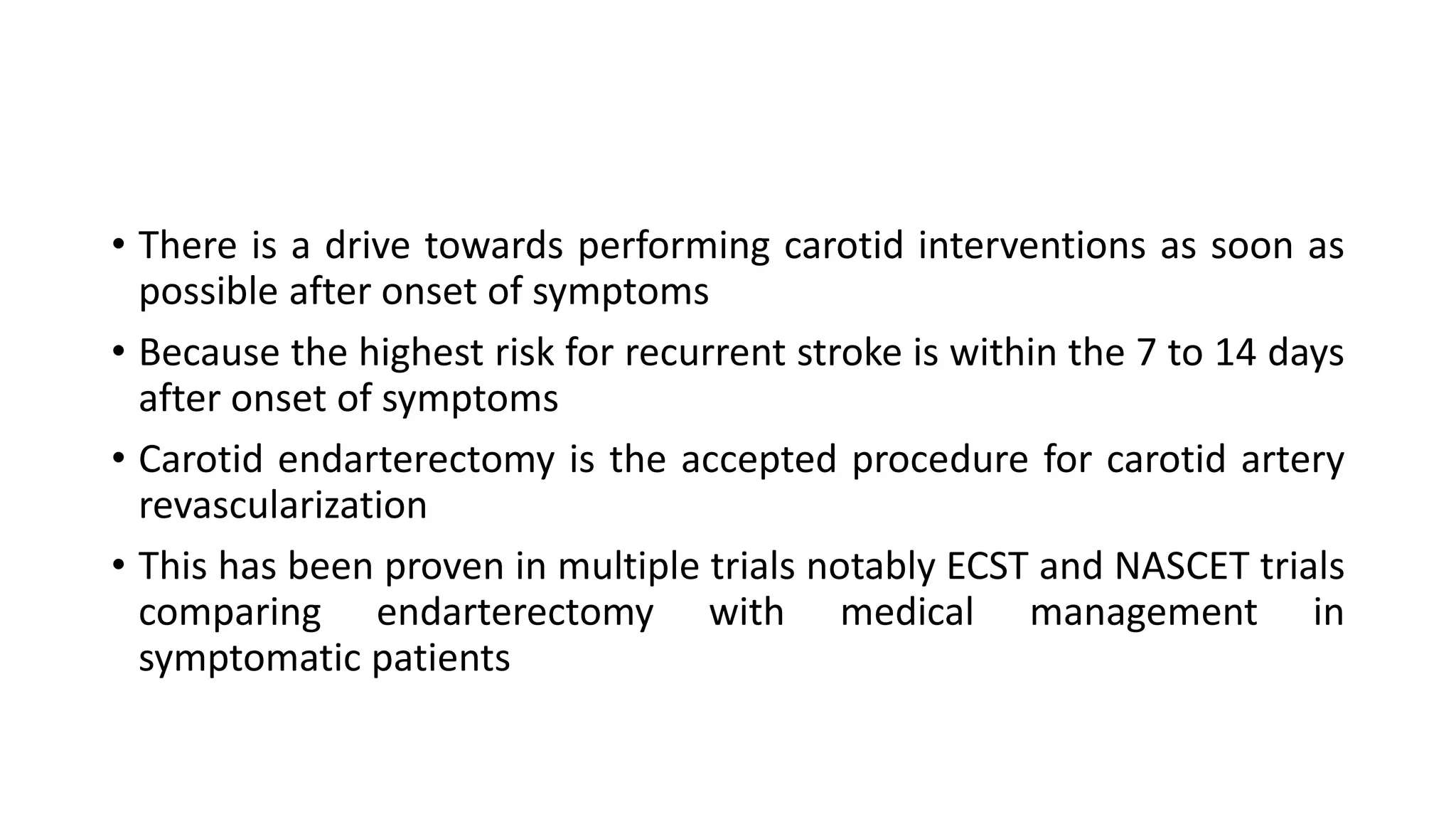 Carotid endarterectomy versus carotid stenting | PPTX | Heart and ...