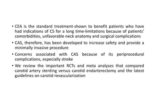 Carotid endarterectomy versus carotid stenting | PPTX | Heart and ...