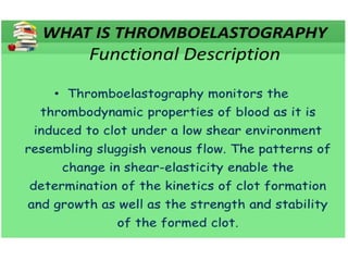 Thromboelastography- r value k value LA30 maximum amplitude | PPTX