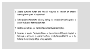 Hemovigilance and donorvigilance programme of india | PPTX