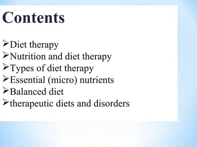 diet therapy ,formulation of theurapeutic diet | PPT | Nutrition ...