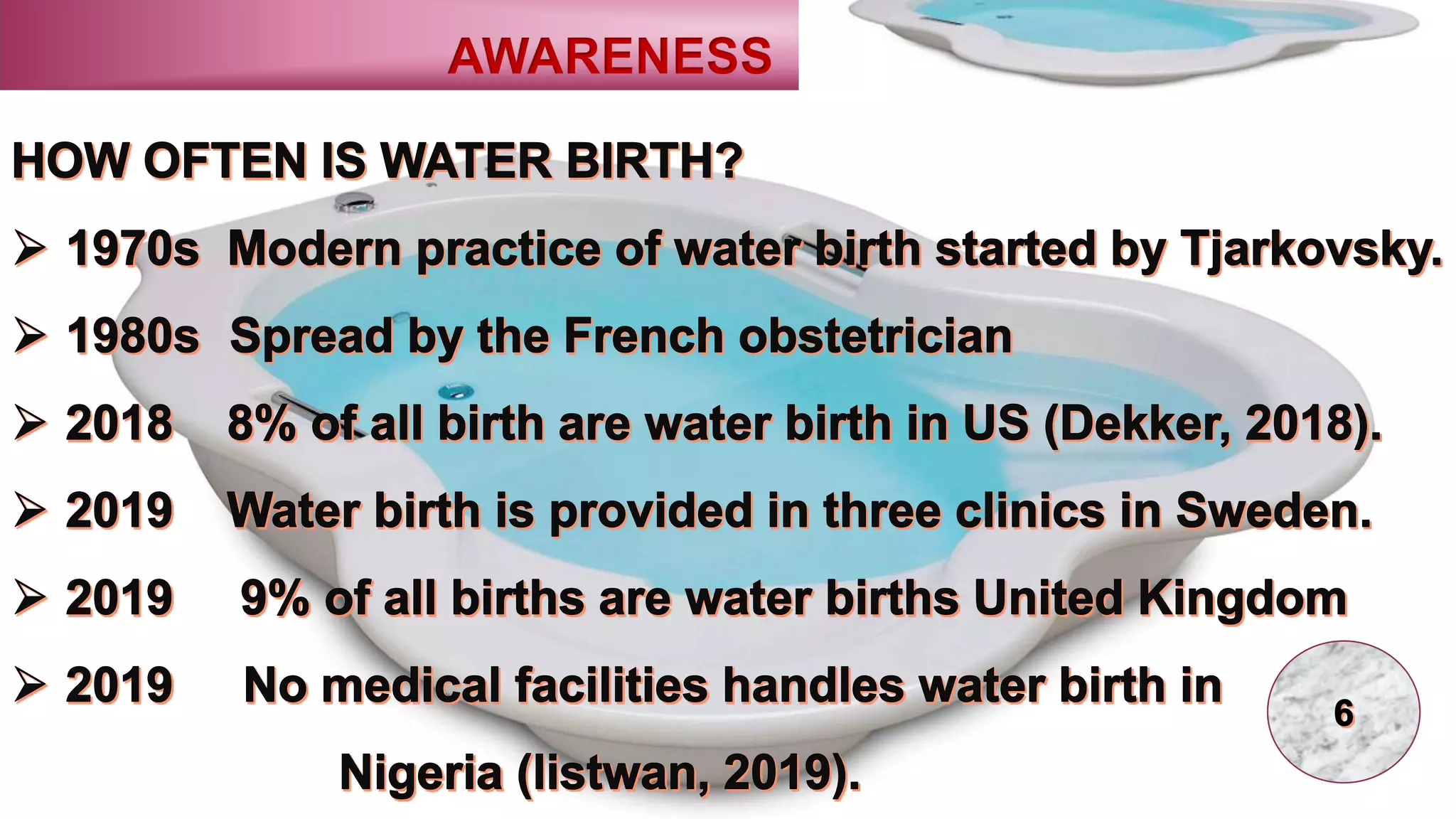Waterbirth: A growing call for practice in Nigeria by Salamatu umar | PPT