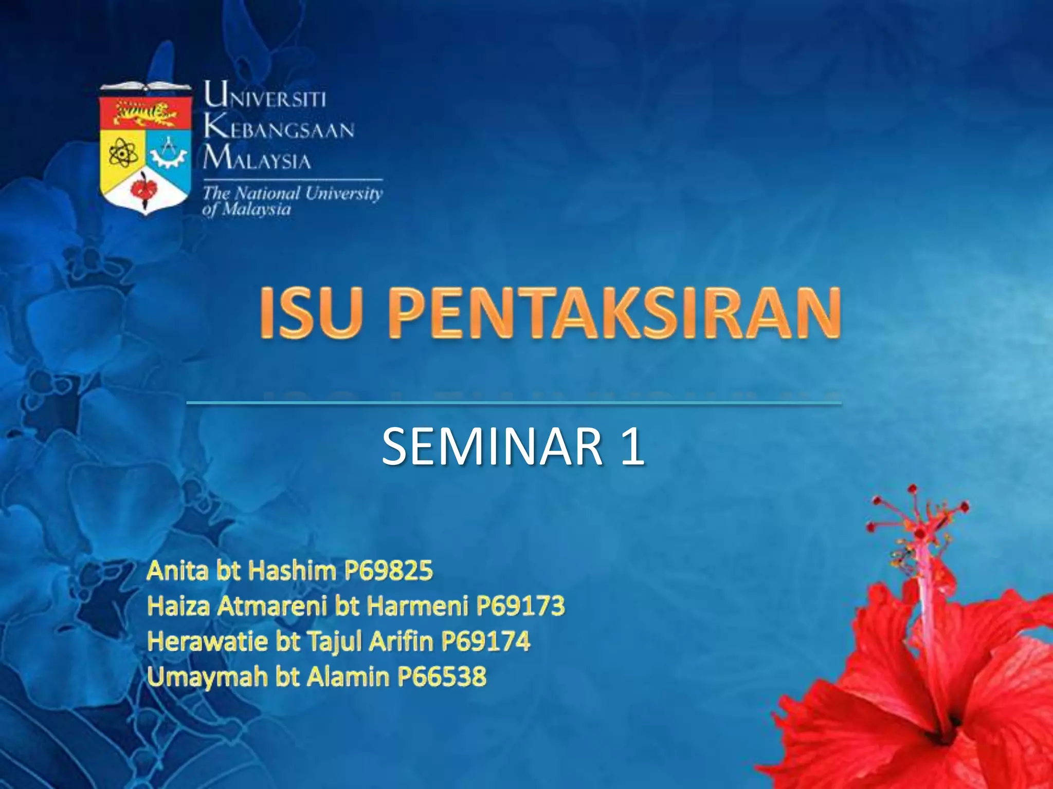 Isu Pentaksiran Seminar 1 | PPTX