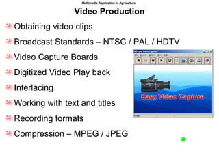 Seminar on Application of Multimedia in Agriculture | PDF
