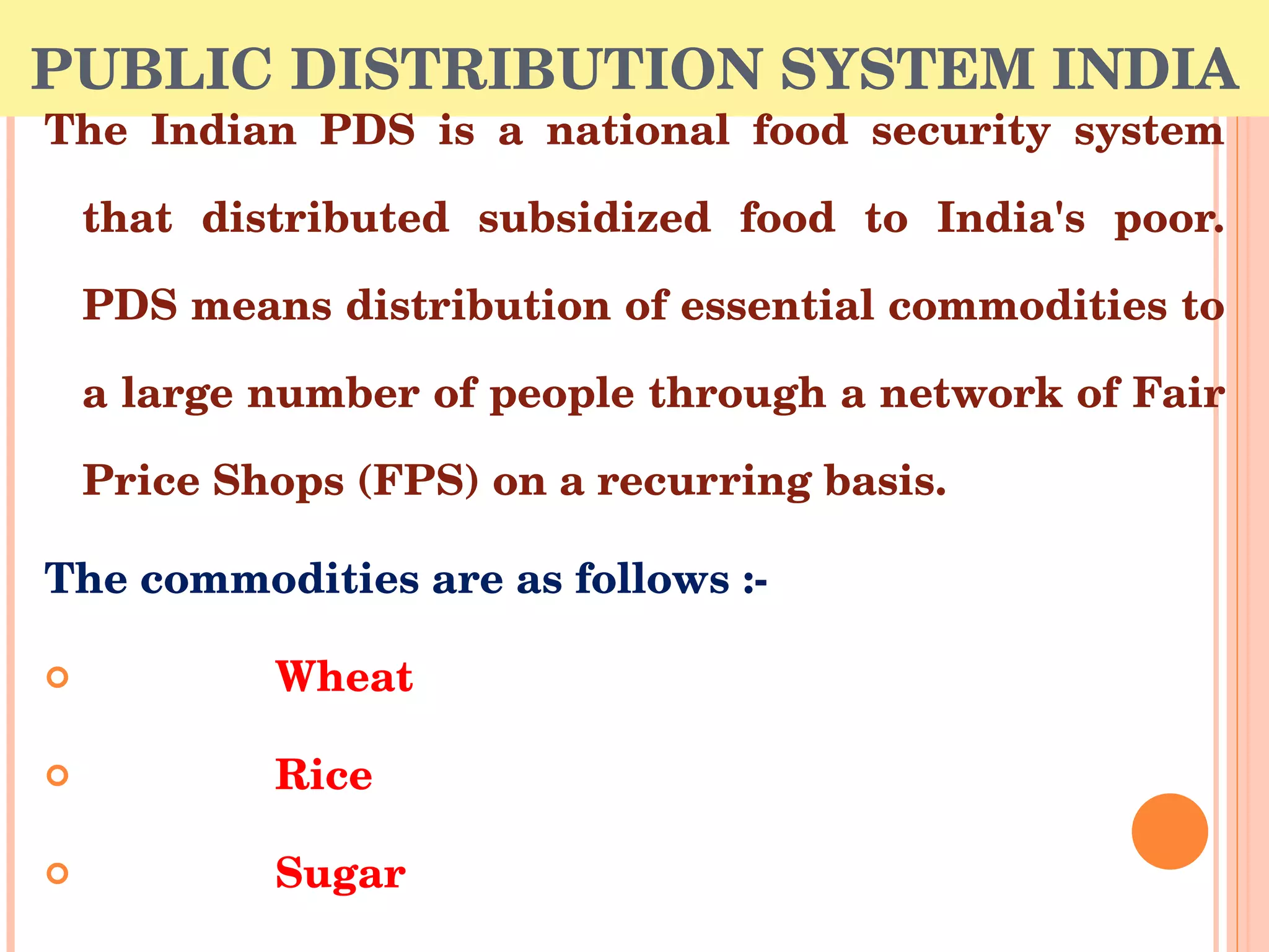 Food Security and PDS system in India | PPT
