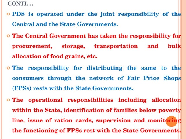 Food Security and PDS system in India | PPT | Agriculture | Industries