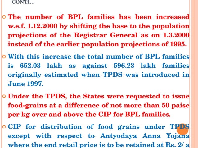Food Security and PDS system in India | PPT | Agriculture | Industries