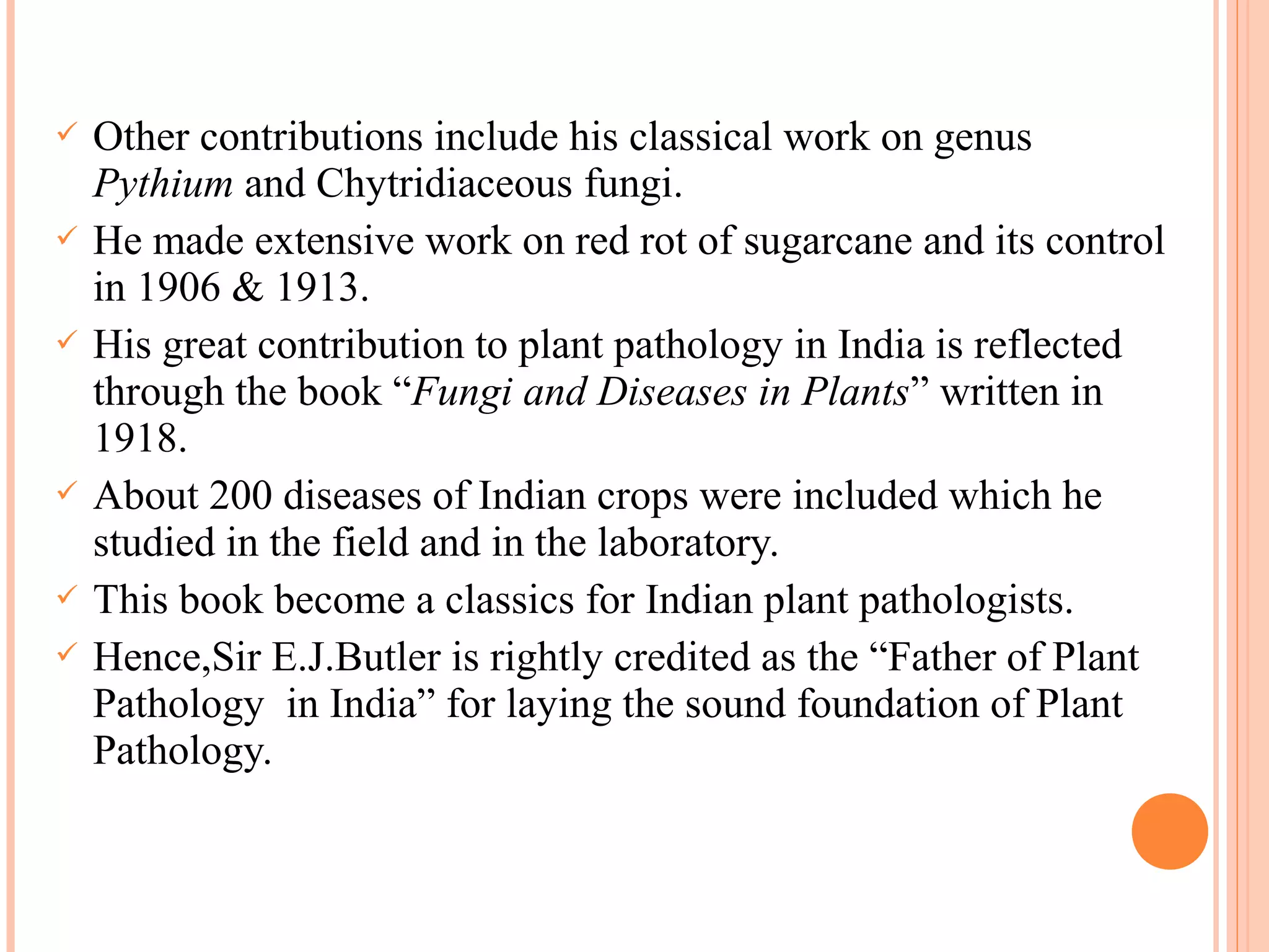 HISTORY OF PLANT PATHOLOGY IN INDIA | PPT