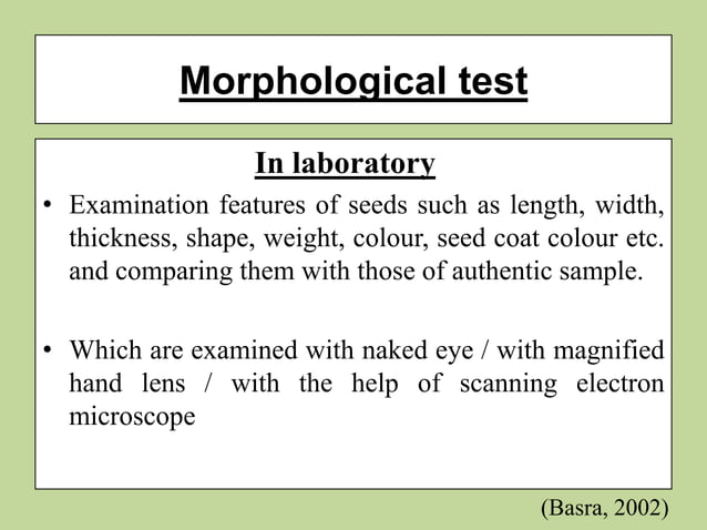 Methods of genetic purity testing | PPT | Gardening | Home & Garden