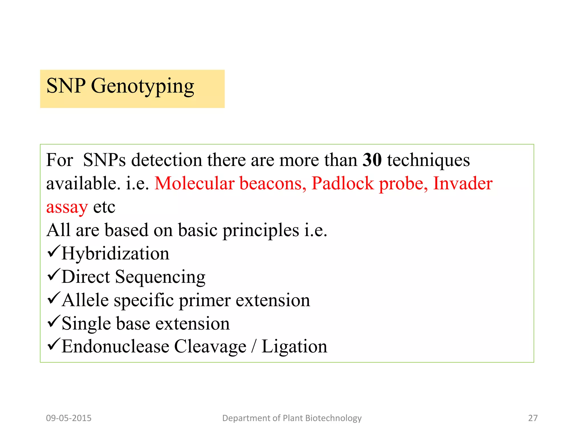 SNp mining in crops | PPTX