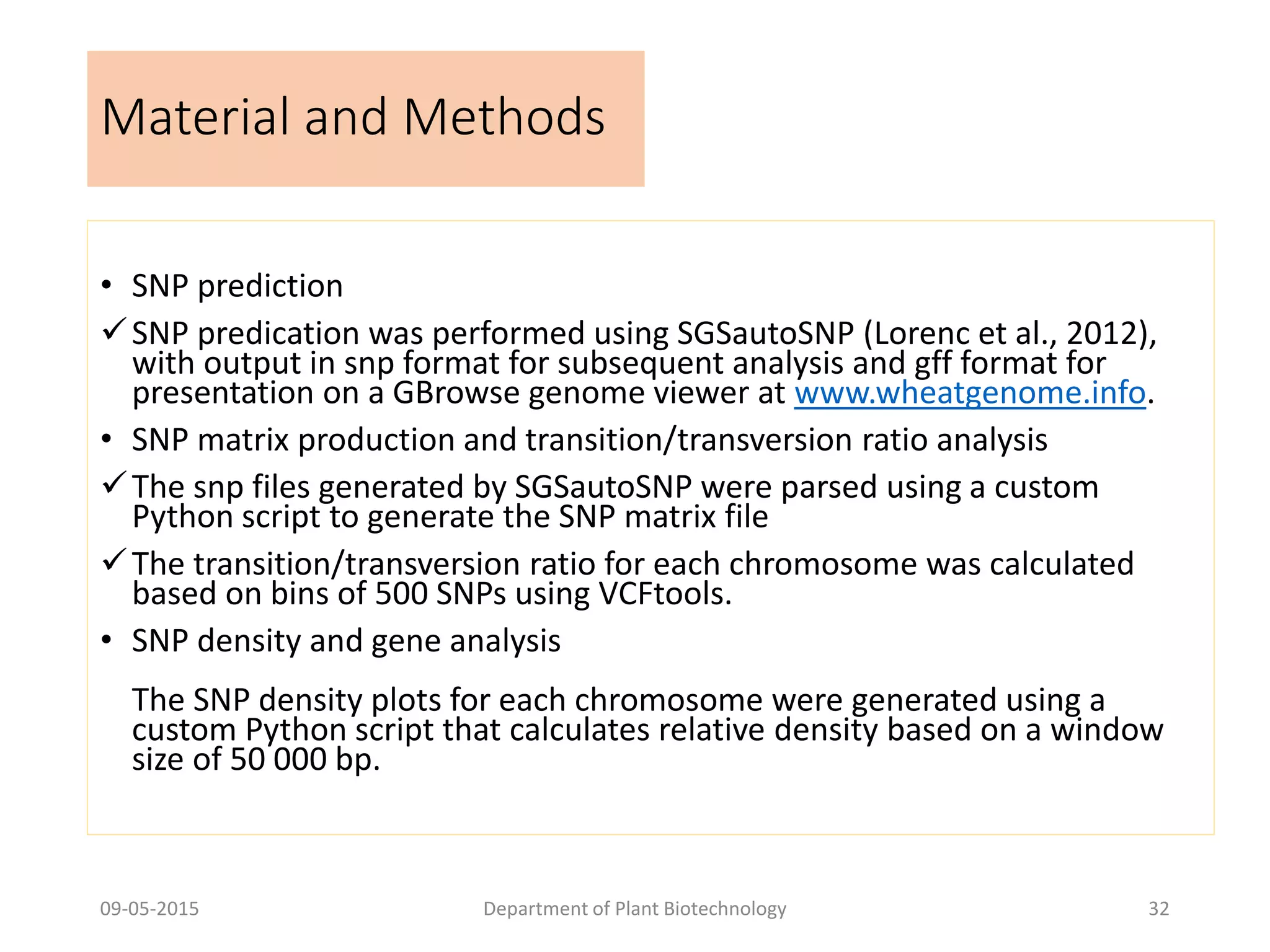 SNp mining in crops | PPTX