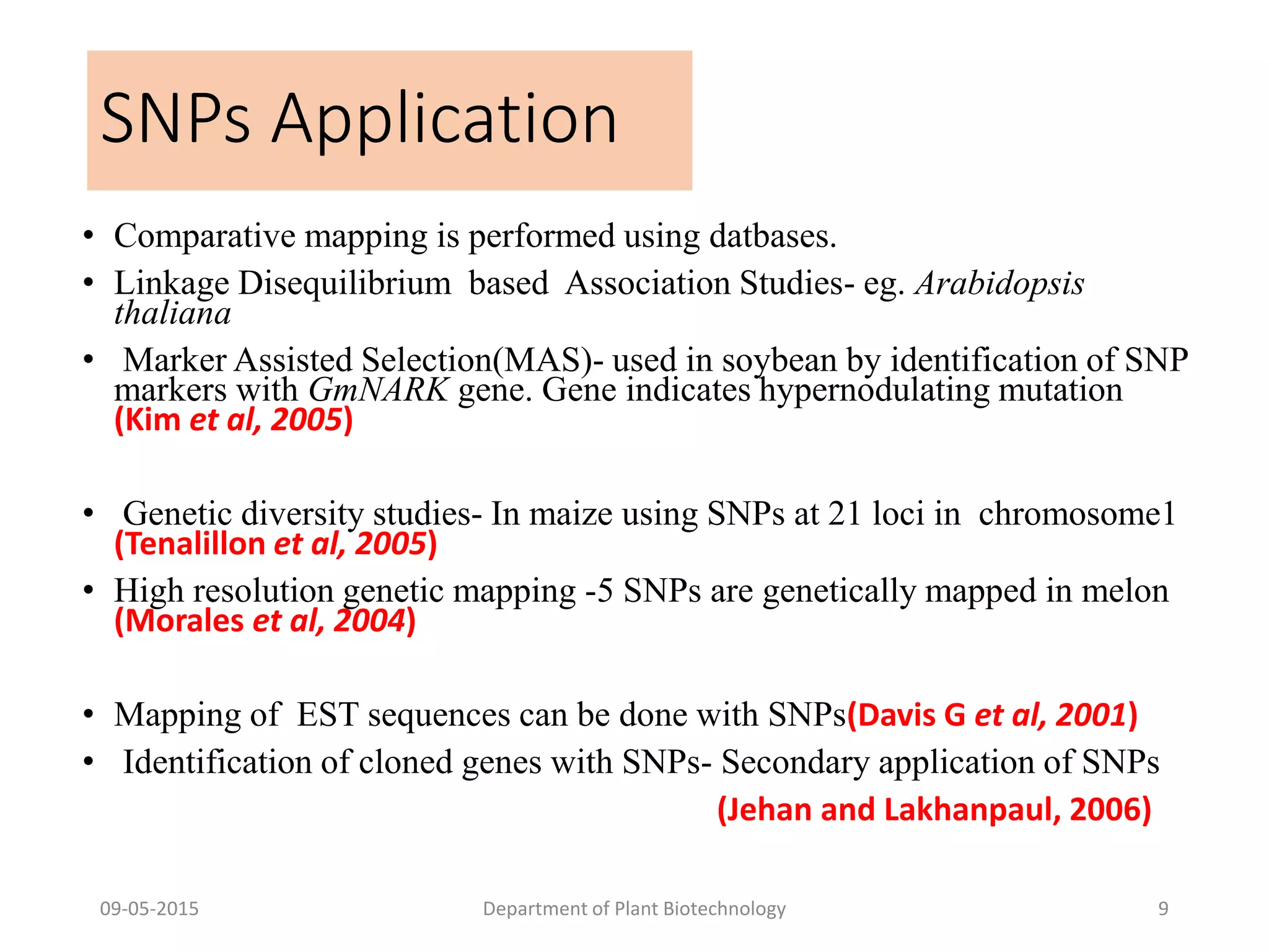 SNp mining in crops | PPTX