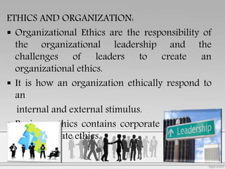 Ethics and Organizations | PPTX