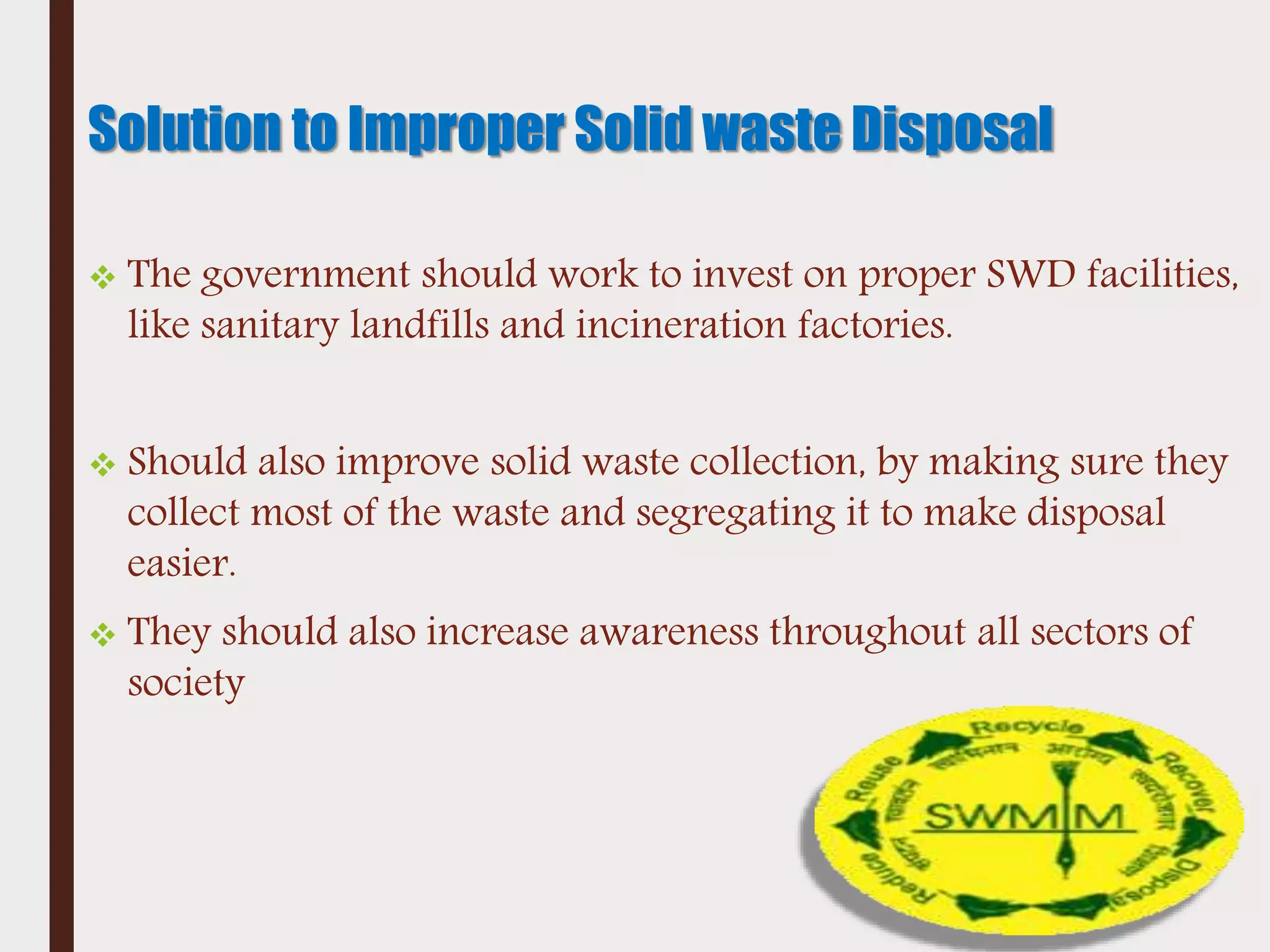 Solid waste disposal methods | PPTX