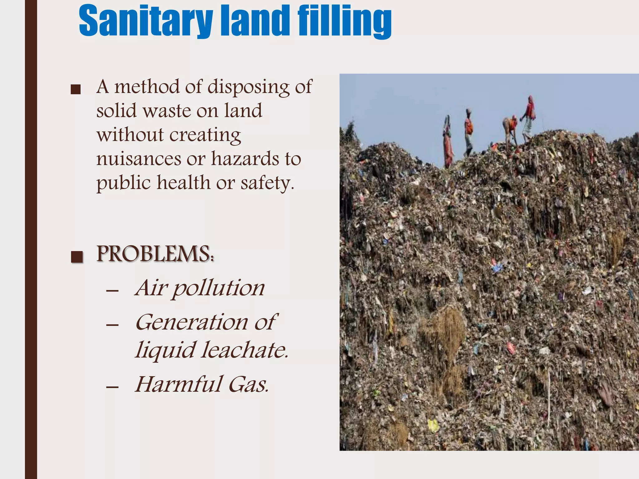 Solid waste disposal methods | PPTX