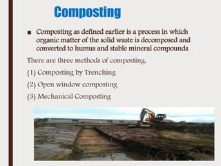 Solid waste disposal methods | PPTX