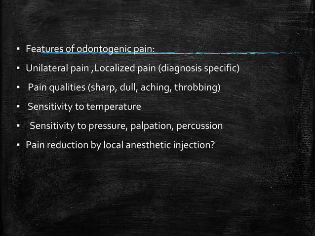 Differential Diagnosis of Oral & Maxillofacial Pain | PPTX | Dental ...