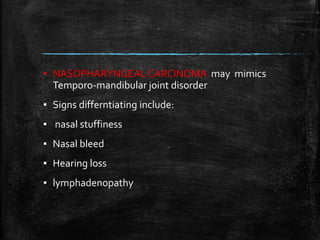 Differential Diagnosis of Oral & Maxillofacial Pain | PPTX