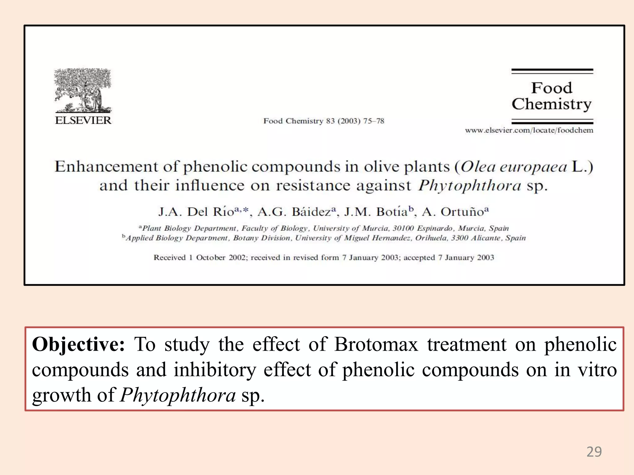 Role of phenols in plant defence | PPTX