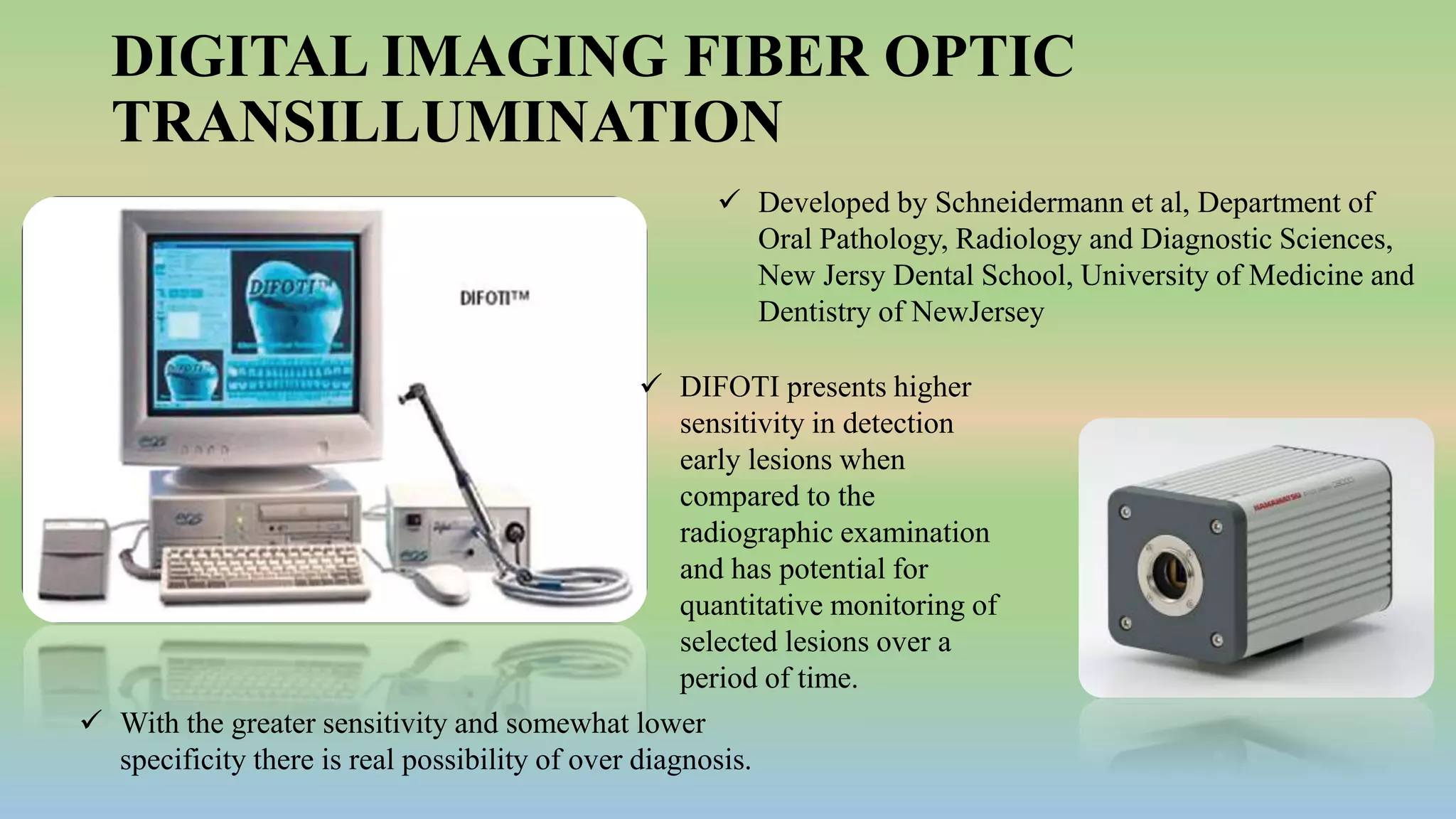 Recent advances in dental caries diagnosis | PPTX