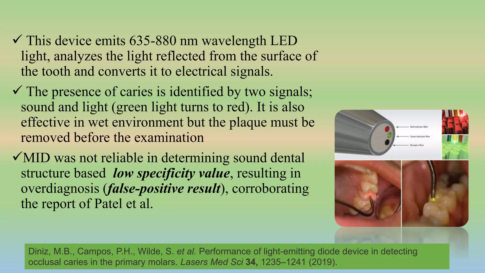 Recent advances in dental caries diagnosis | PPTX
