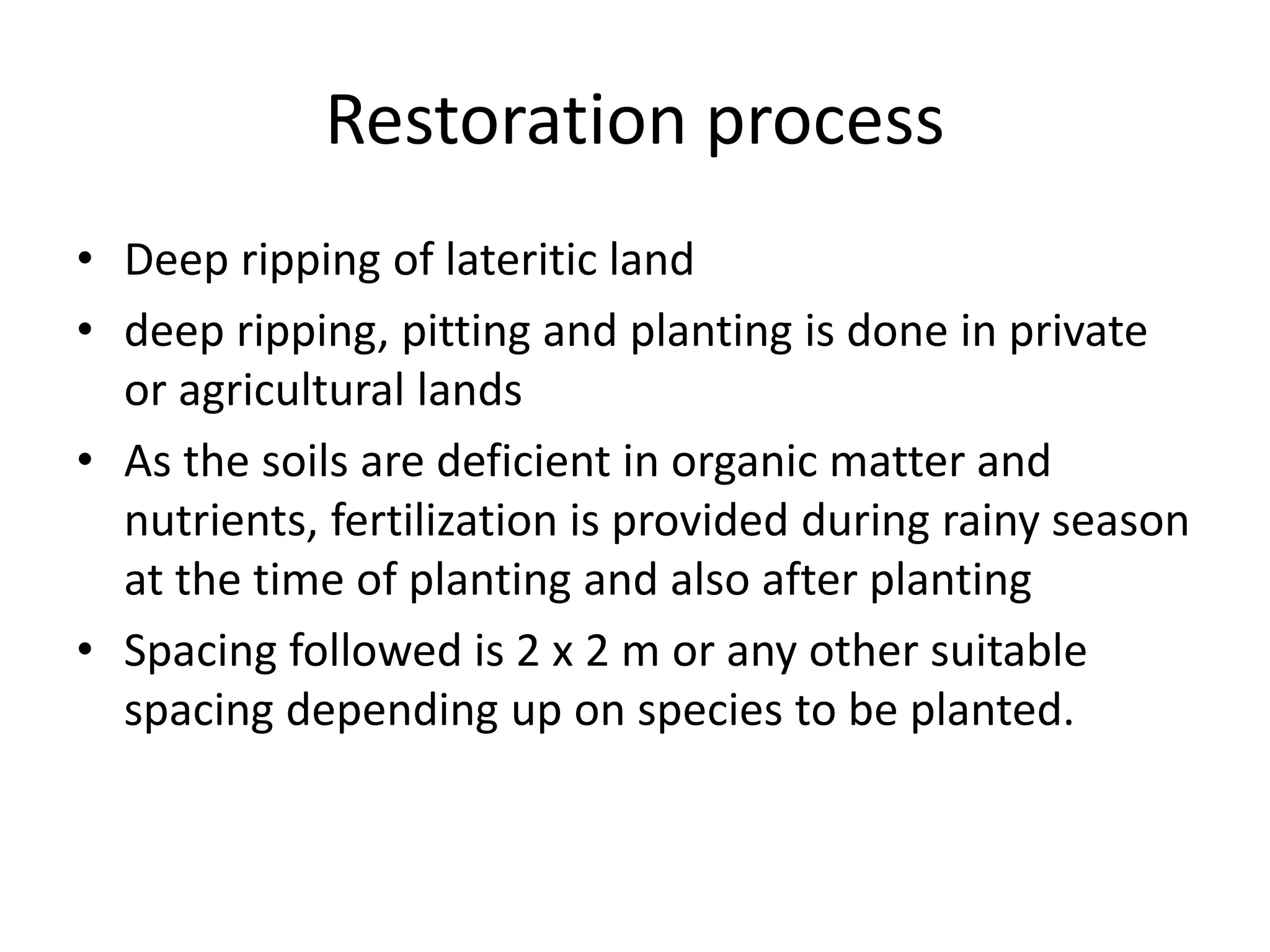 Role of forestry in restoration of degraded lands | PPTX