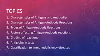 antigen and antibody reactions- Immunology | PPTX