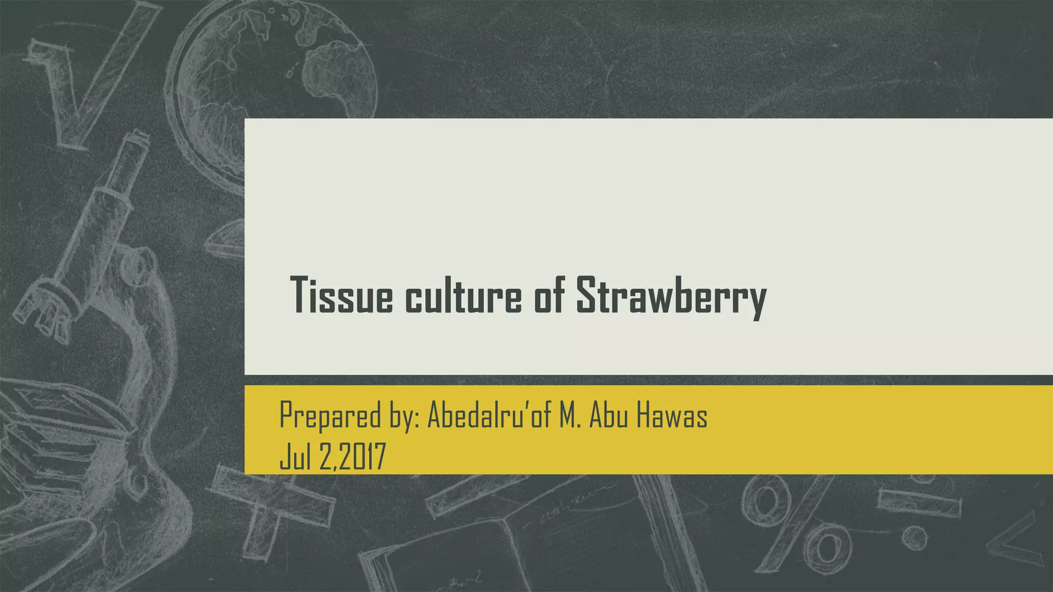 tissue culture of strawberry | PPT