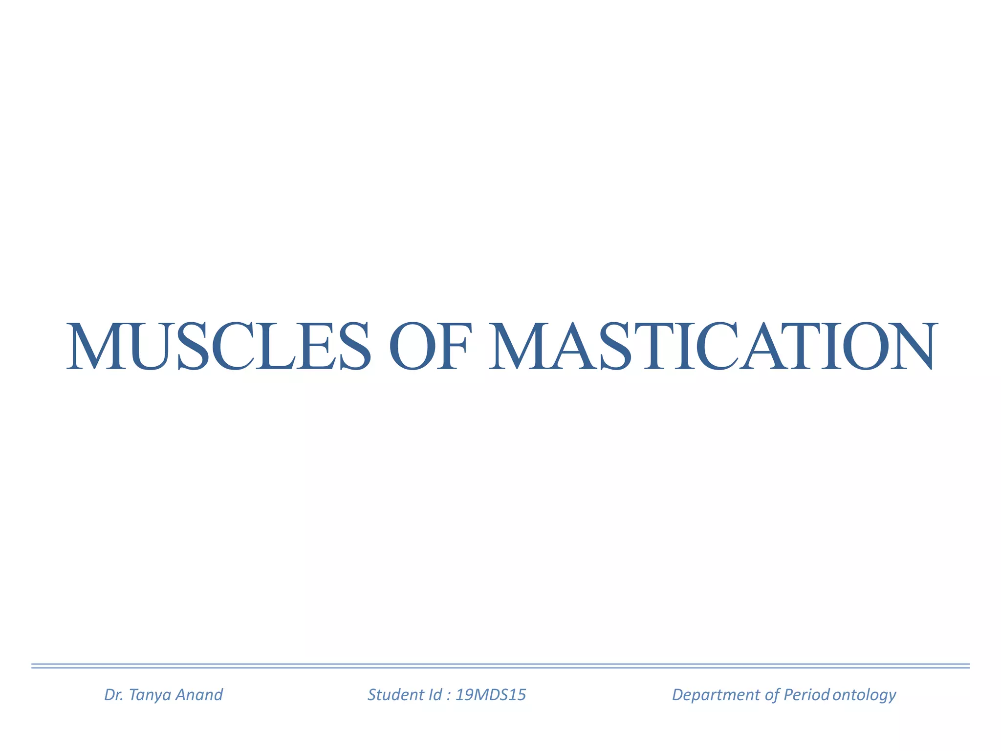 muscles of mastication | PPT