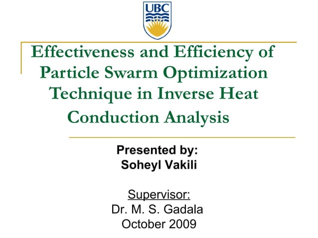 Effectiveness and Efficiency of Particle Swarm Optimization Technique in Inverse Heat Conduction ...