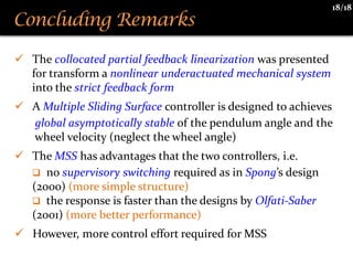 Stabilization of Inertia Wheel Pendulum using Multiple Sliding Surface Control Technique | PPT ...