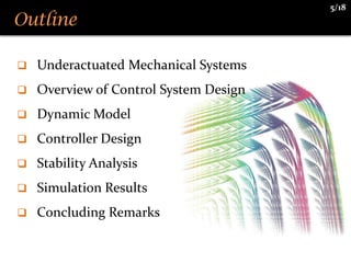 Stabilization of Inertia Wheel Pendulum using Multiple Sliding Surface Control Technique | PPTX
