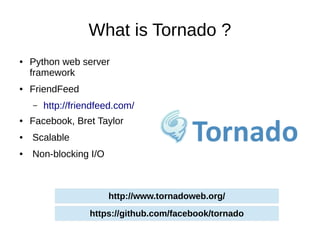 Introduction to Tornado - TienNA | ODP | Cloud Computing | Internet