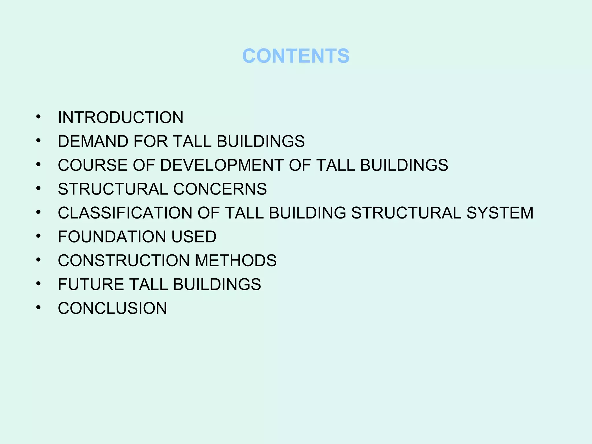 TALL BUILDINGS | PPT