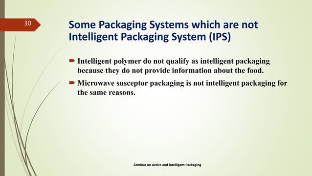 active & intelligent packaging | PPTX | Food & Drink