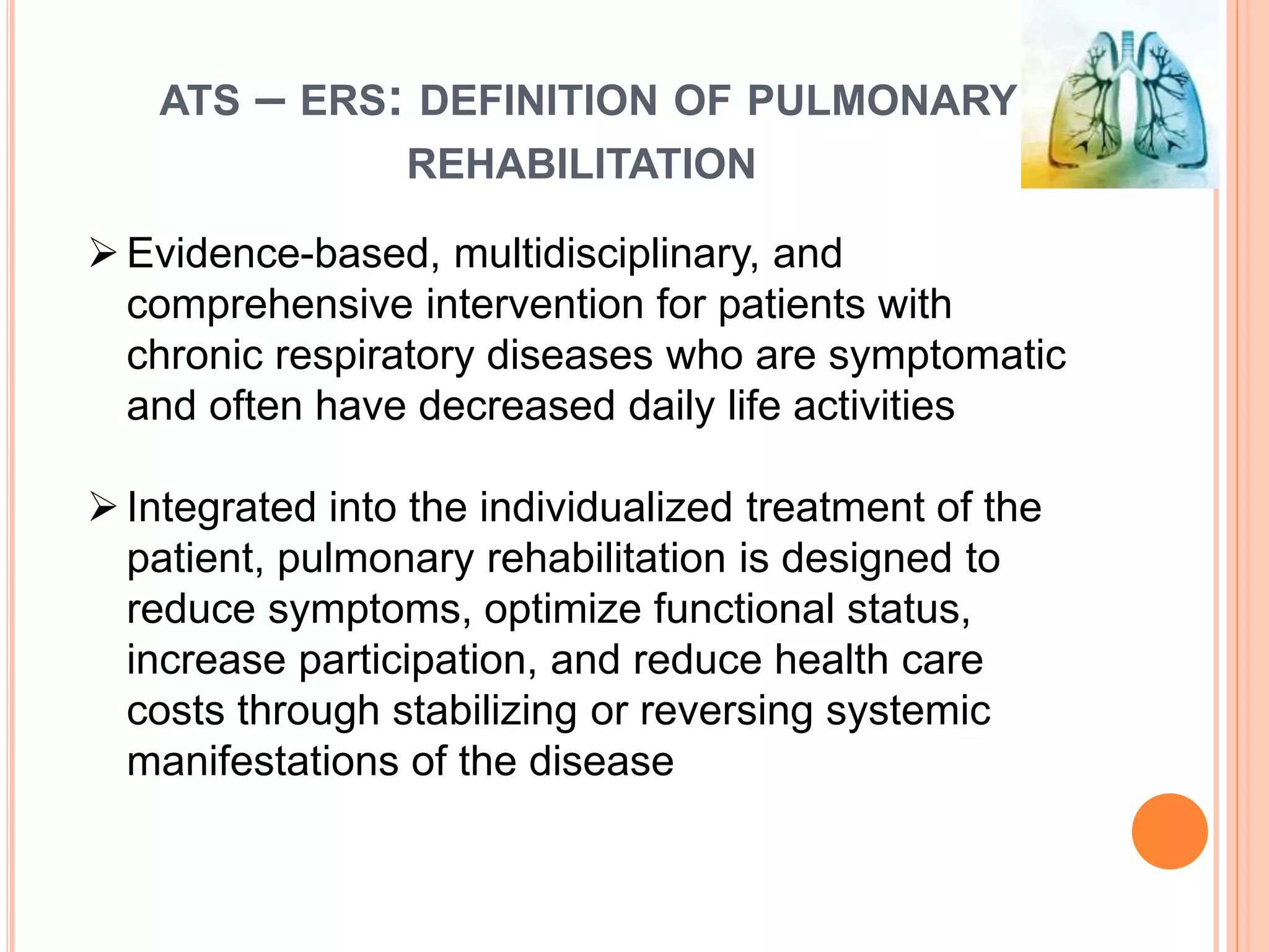cardiopulmonary rehabilitation | PPTX