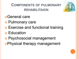 cardiopulmonary rehabilitation | PPTX