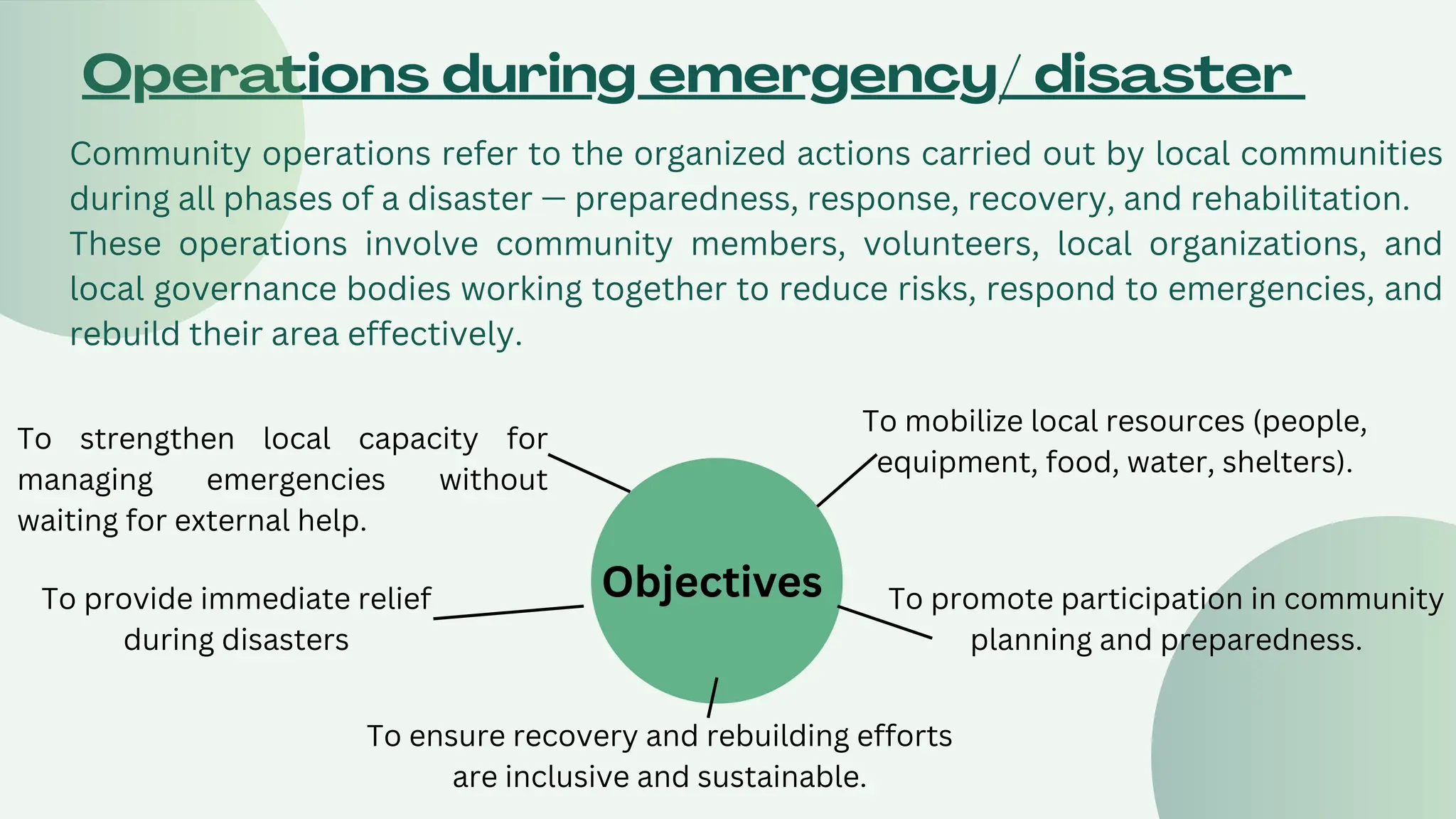 Emergency preparedness and response programs | PDF