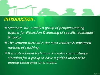 Seminar CONDUCTION TECHNIQUE | PPTX