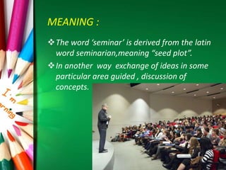 Seminar CONDUCTION TECHNIQUE | PPT