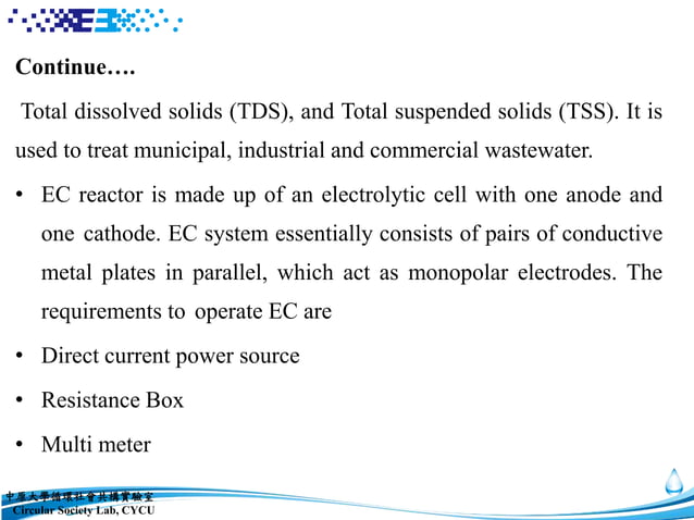 Electrocoagulation | PPTX | Chemistry | Science