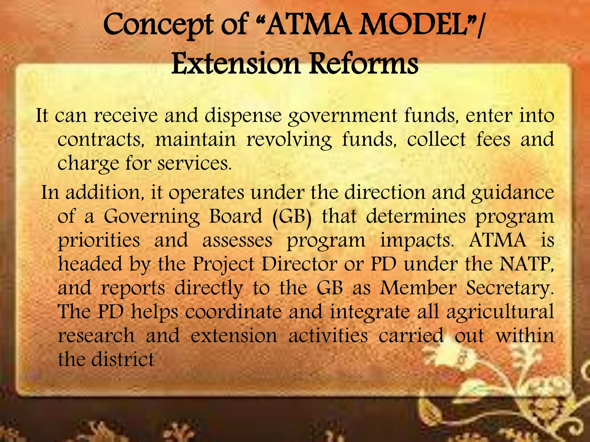 Innovation in technology Dissemination : ATMA | PPTX