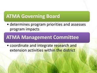 Innovation in technology Dissemination : ATMA | PPTX