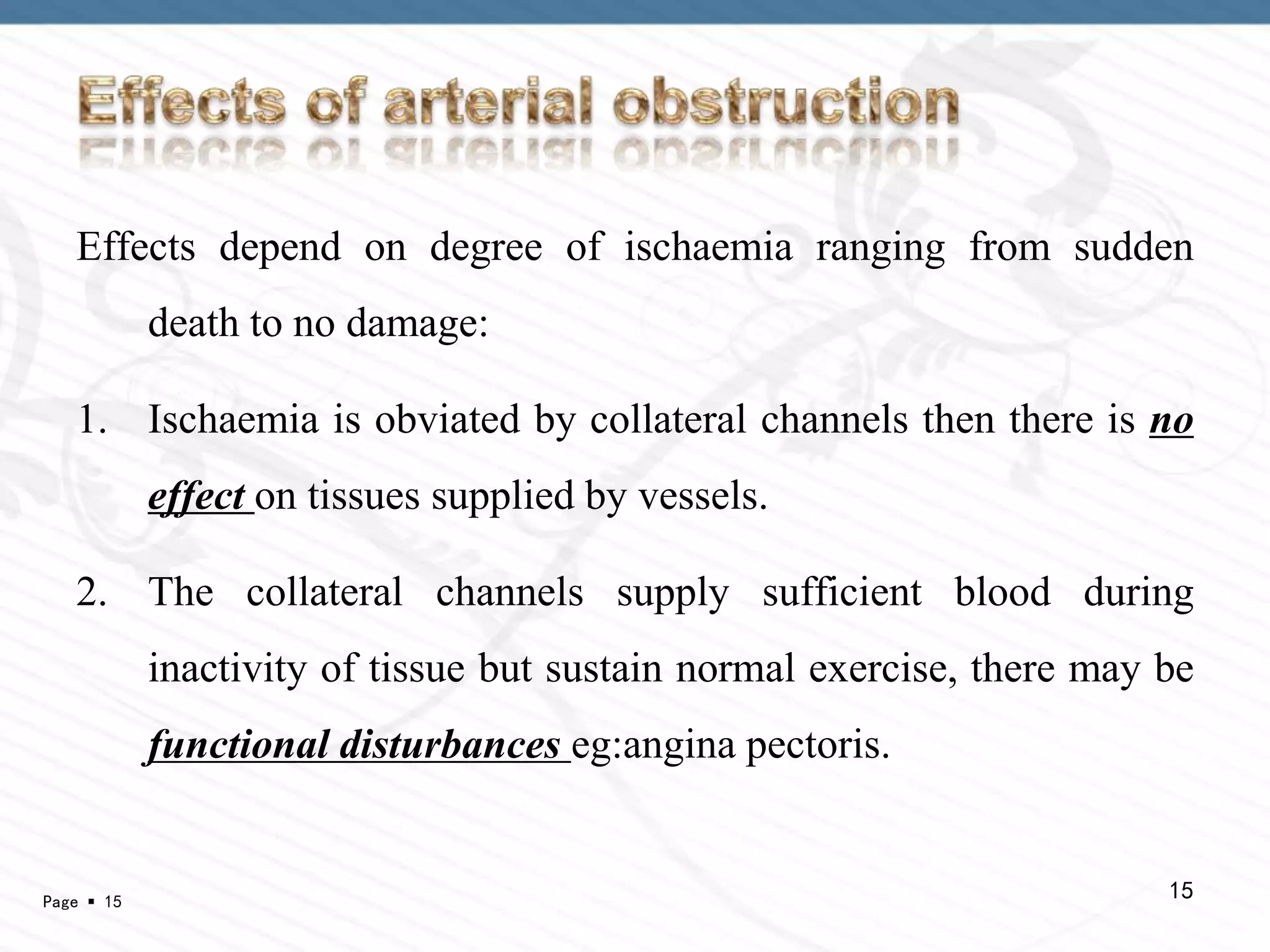 Ischemia and Infarction | PPTX | Blood Disorders | Diseases and Conditions