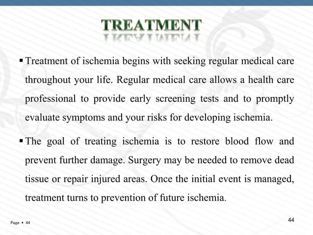 Ischemia and Infarction | PPTX | Blood Disorders | Diseases and Conditions